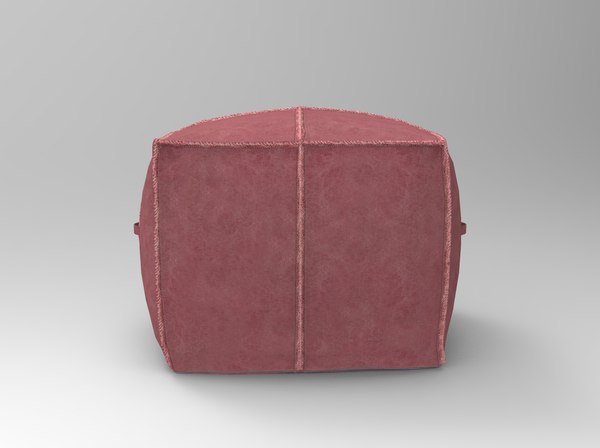 3D red square pouf - TurboSquid 1415823