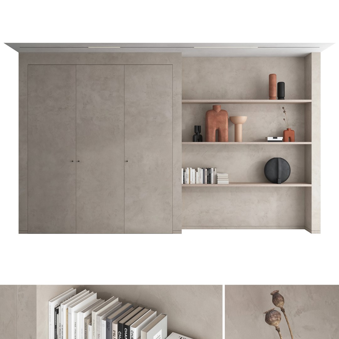 Bookcase Set 08 3D Model - TurboSquid 2049812