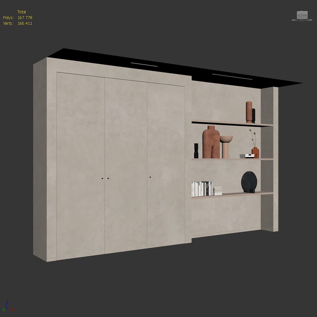 Bookcase Set 08 3D Model - TurboSquid 2049812