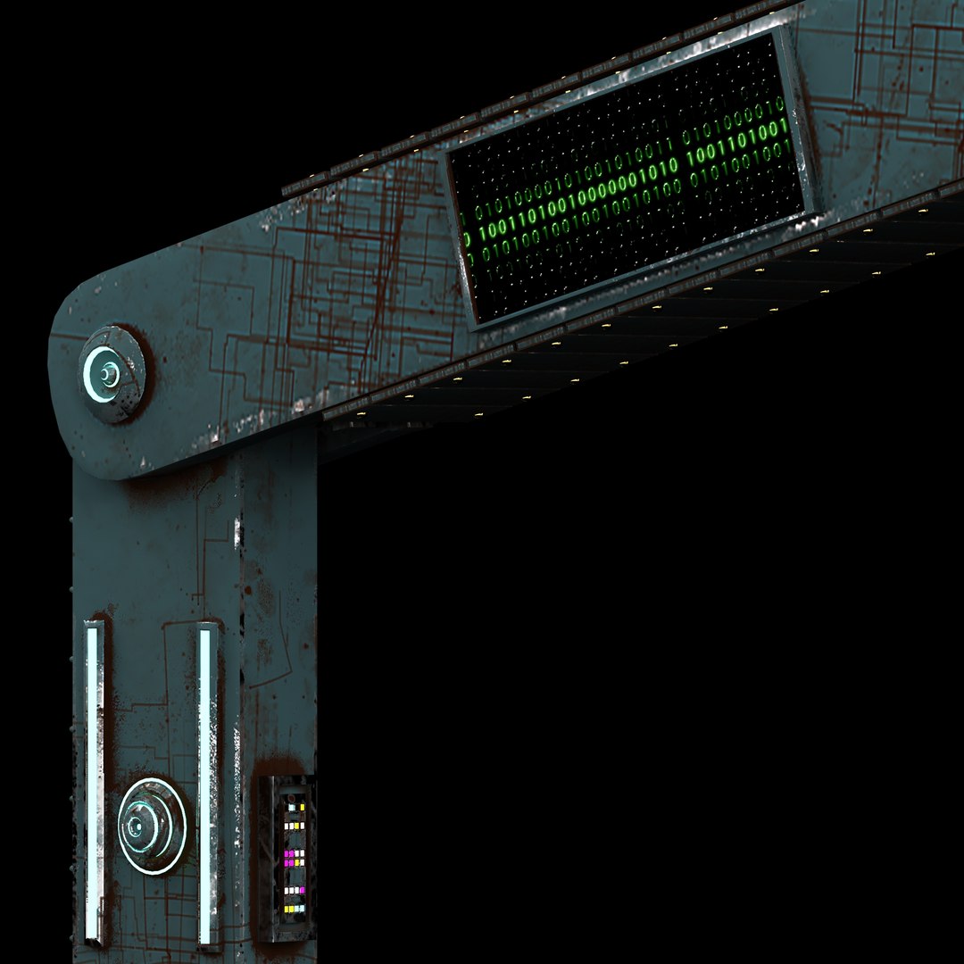 3D Model Of Scifi Robot Arm With Light And Monitor 3D Model ...