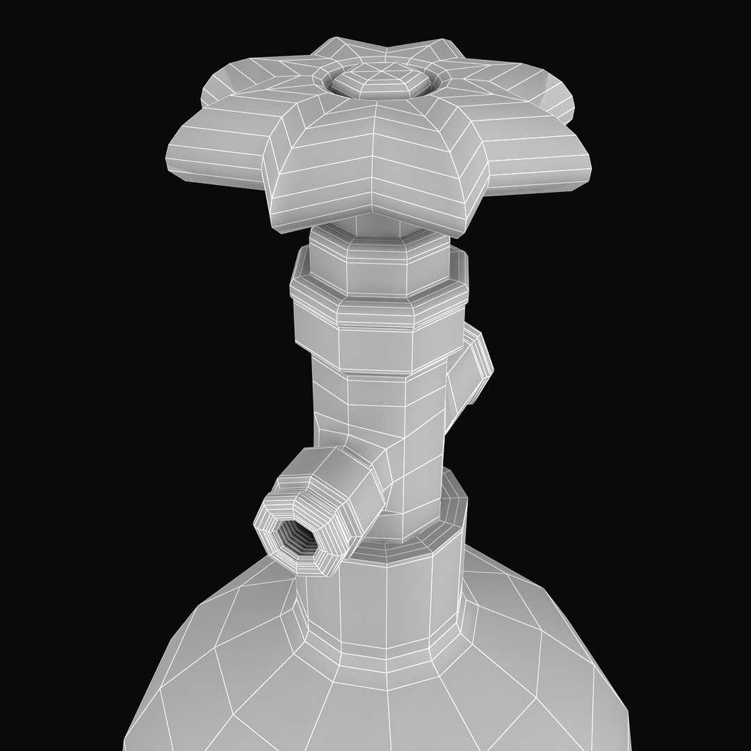 3dsmax Oxygen Cylinder