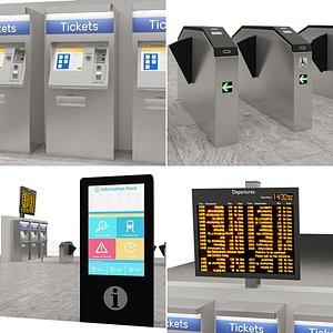 3d Model Movie Ticket Machine