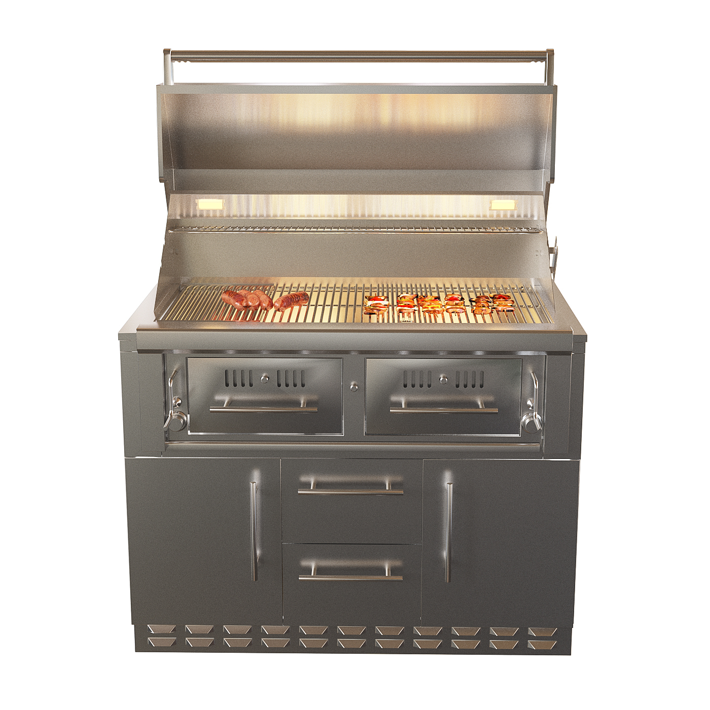 3D 42 charcoal grill barbecue - TurboSquid 1658747