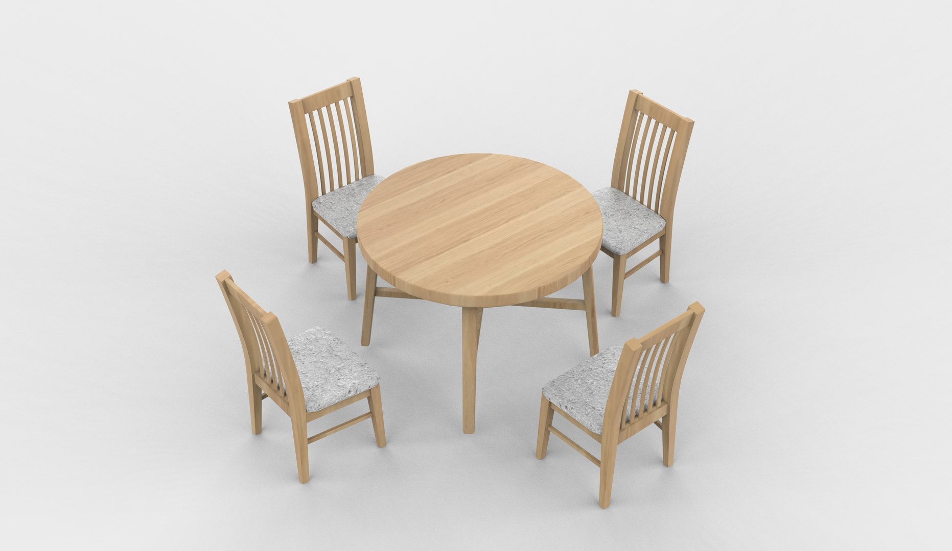 Round Table And Chairs 02 3D Model 3D Model - TurboSquid 2530526