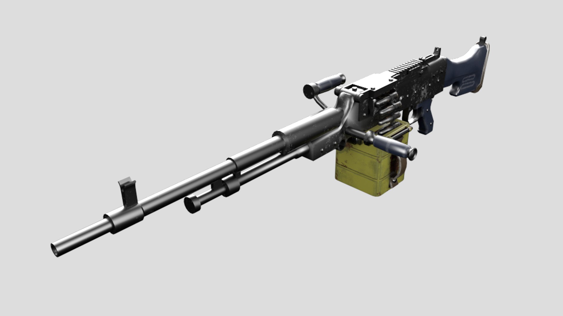 HGM Machine Gun II Low Poly-Game Ready Gun 005 3D Model - TurboSquid ...