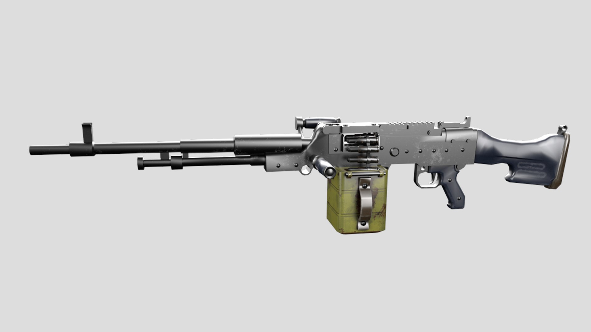 HGM Machine Gun II Low Poly-Game Ready Gun 005 3D Model - TurboSquid ...