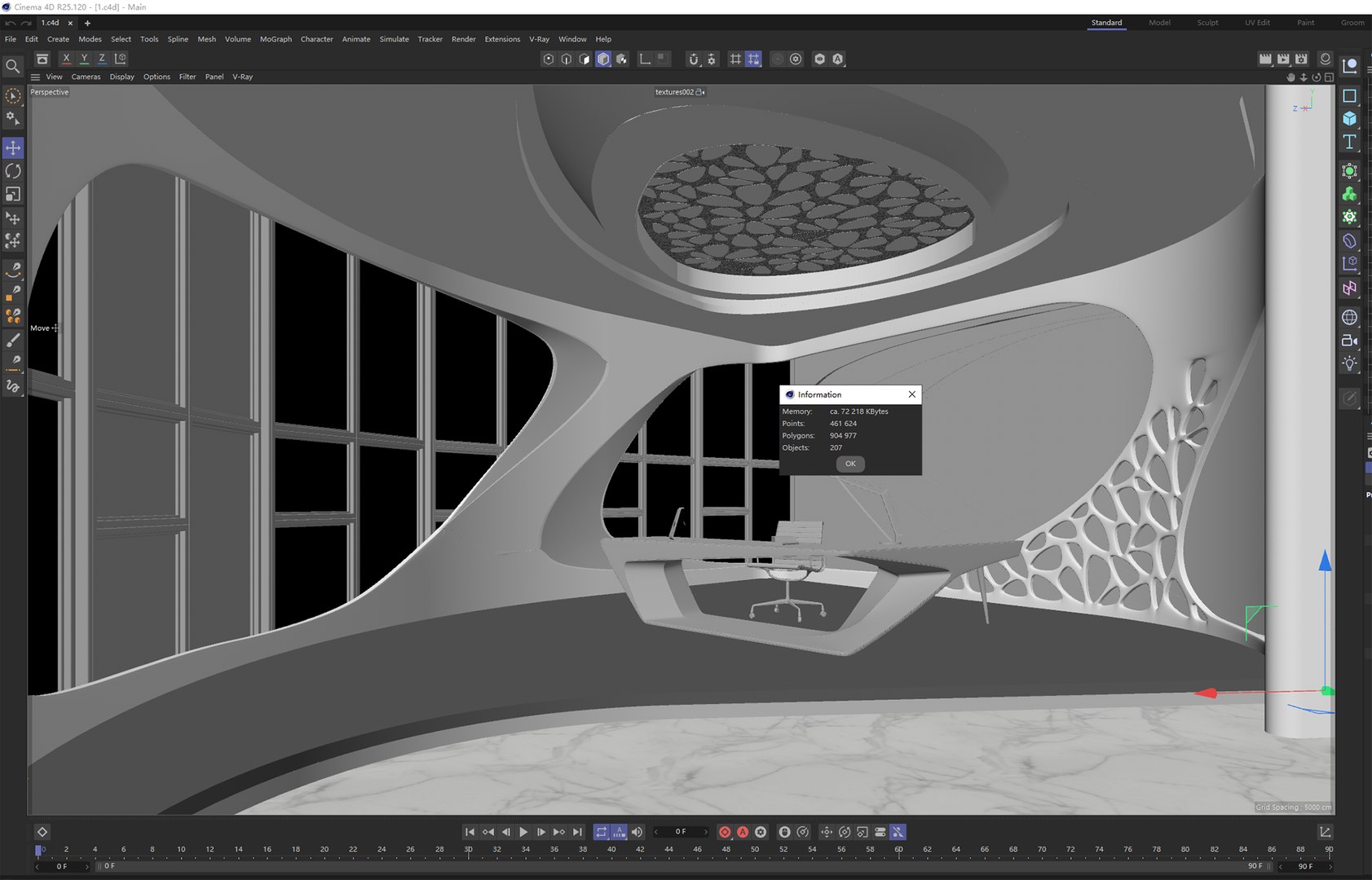 Futuristic Executive Office Model - TurboSquid 2473274