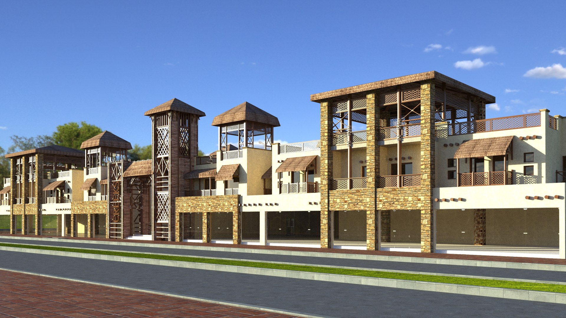 3D Resort Hotel Model - TurboSquid 2118523