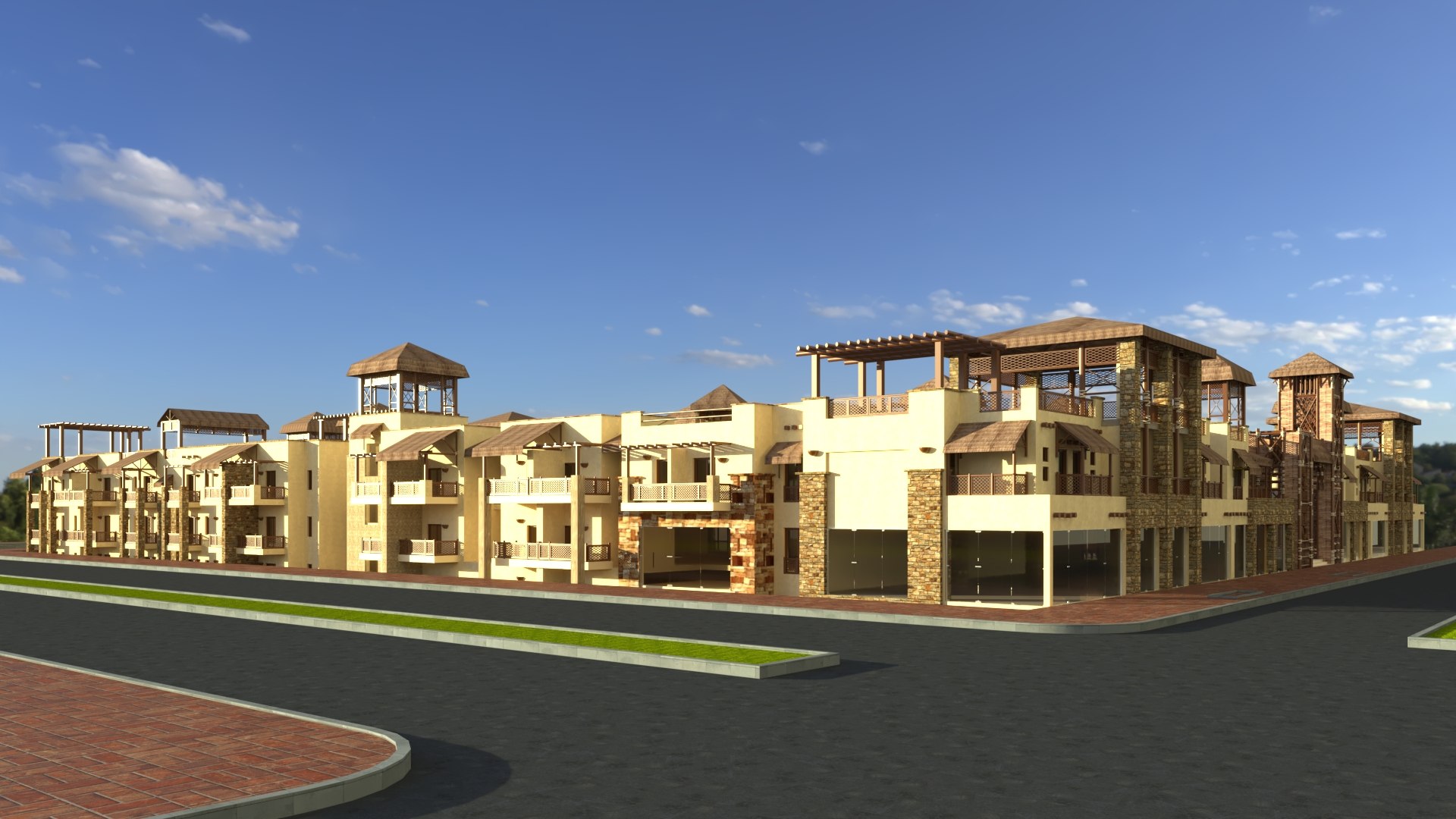 3D Resort Hotel Model - TurboSquid 2118523