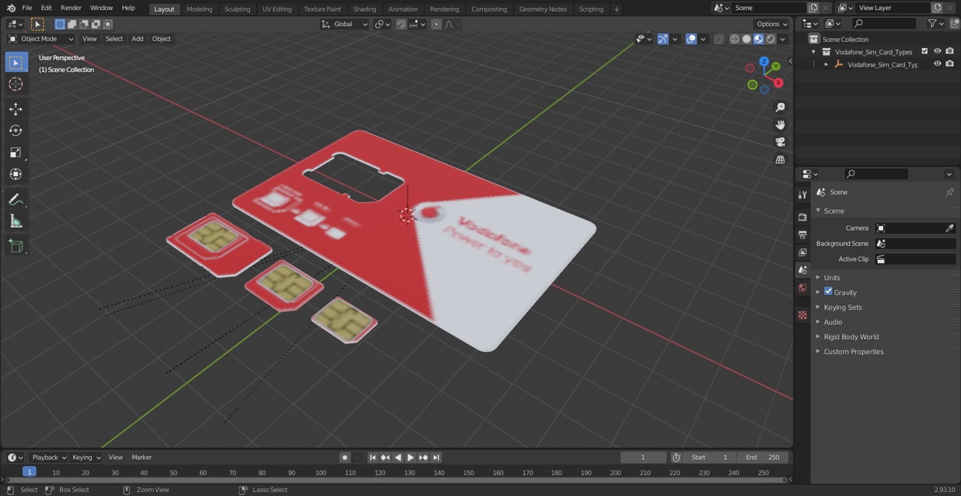 3D Vodafone Sim Card Types model - TurboSquid 1951601