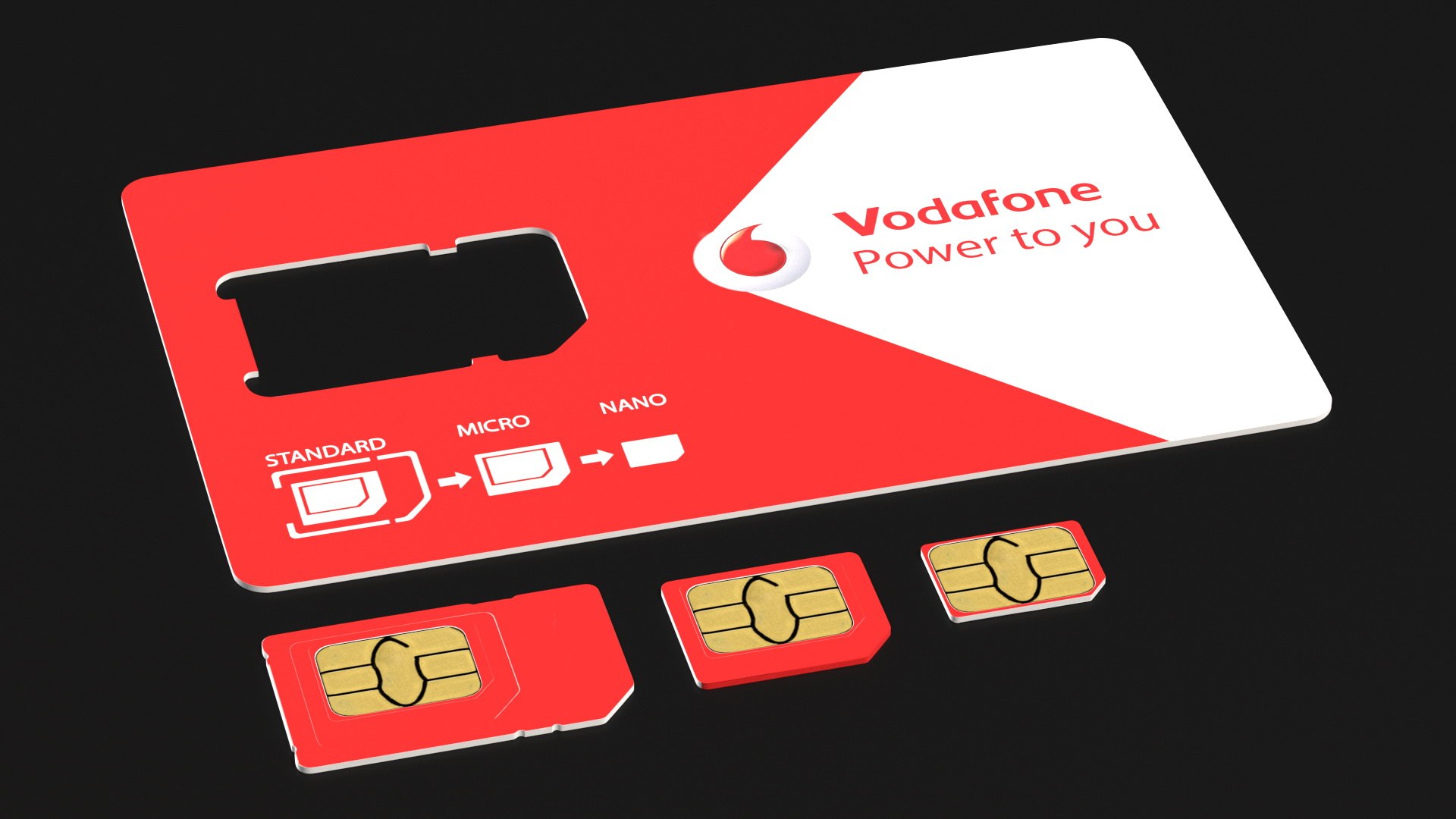 3D Vodafone Sim Card Types Model - TurboSquid 1951601