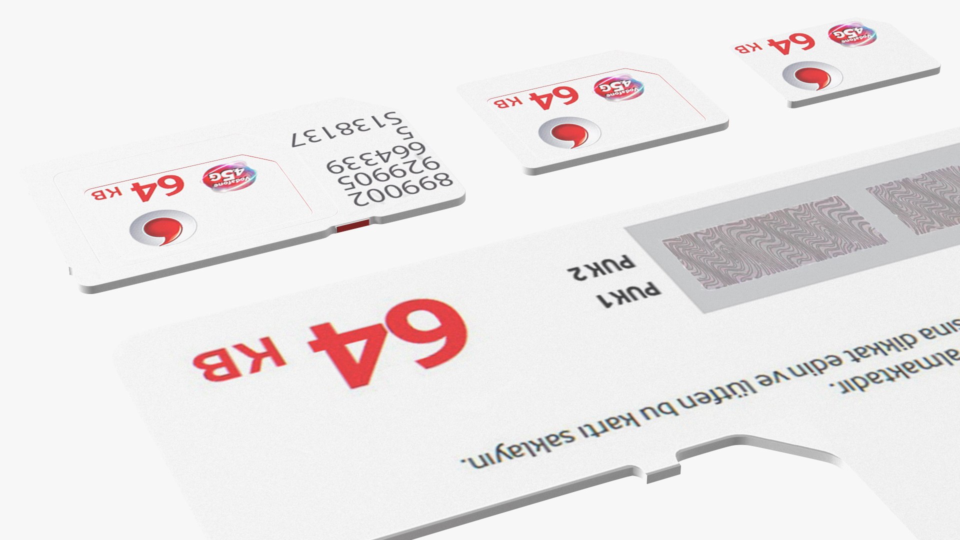 3D Vodafone Sim Card Types model - TurboSquid 1951601