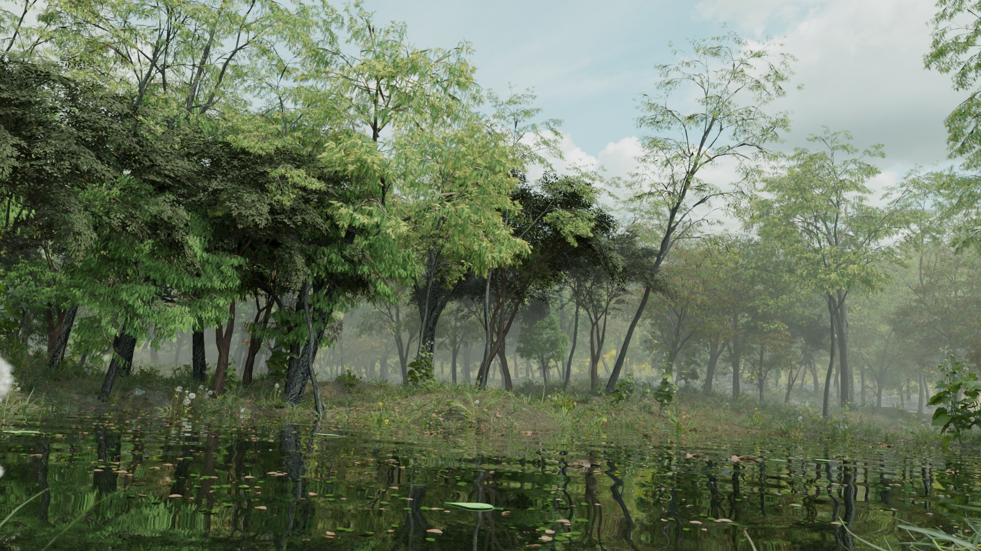 Realistic FOREST And POND 3D - TurboSquid 2311492