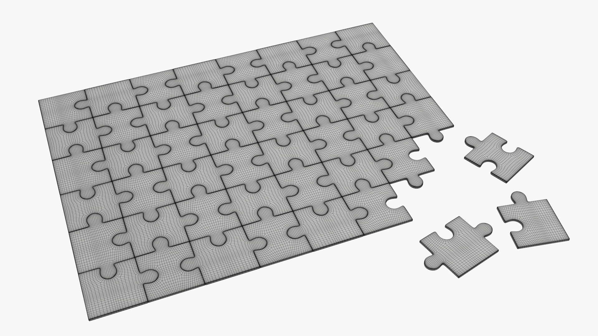 Jigsaw puzzle piece 3D model - TurboSquid 1658040