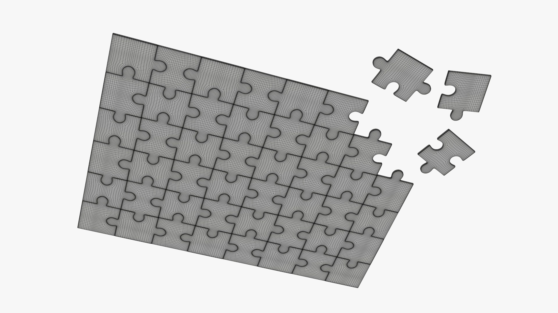 Jigsaw puzzle piece 3D model - TurboSquid 1658040