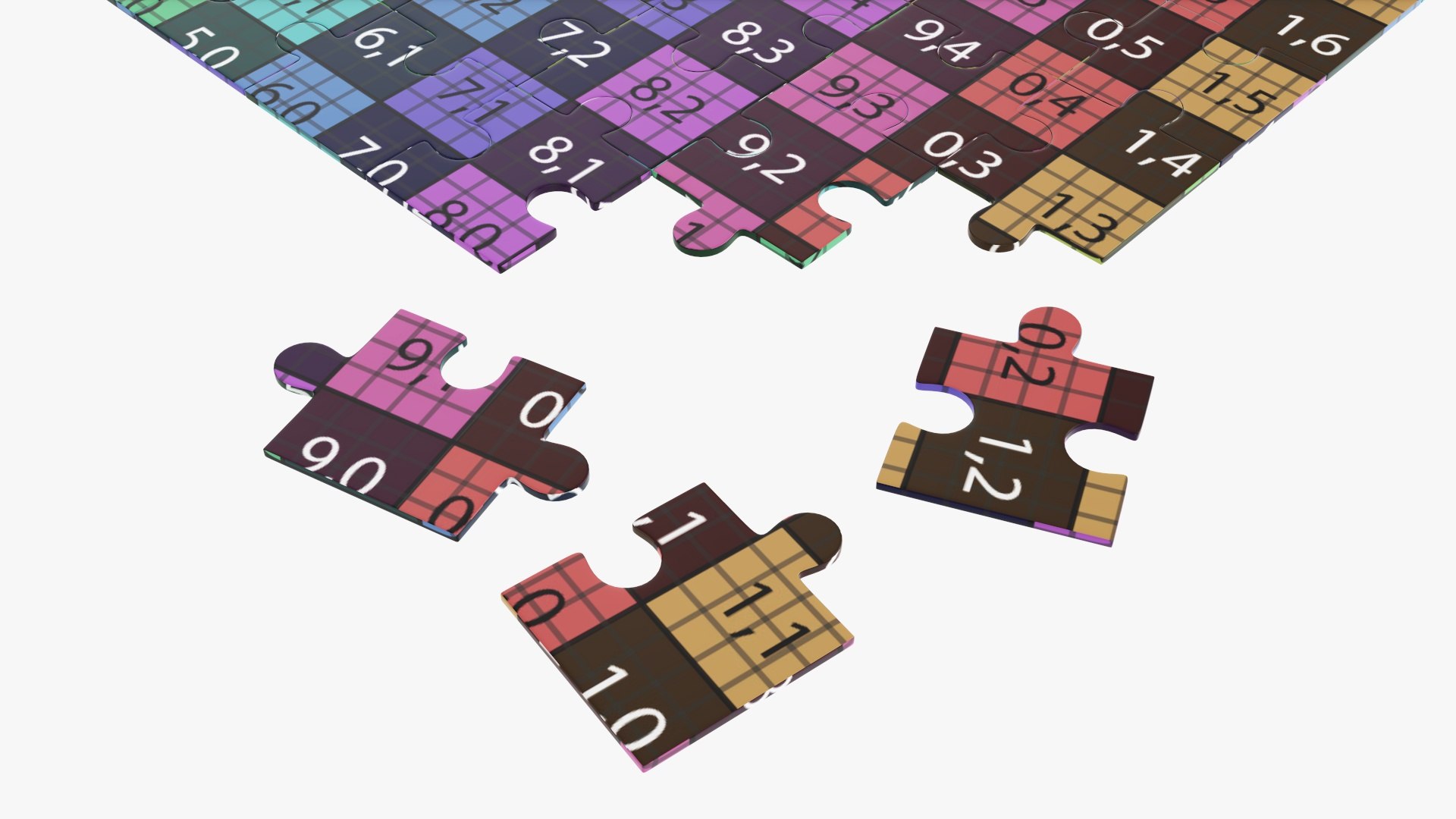 Jigsaw puzzle piece 3D model - TurboSquid 1658040