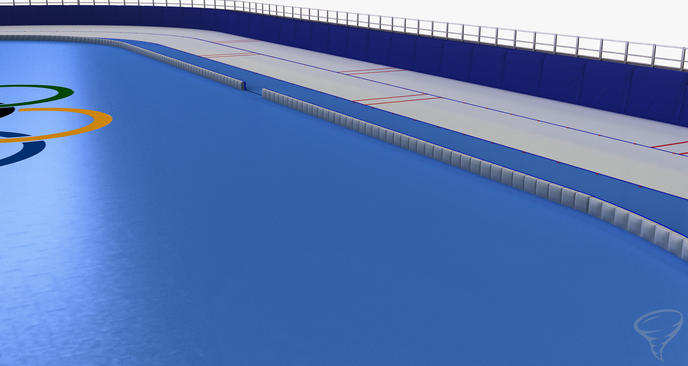 3d model speed skating rink