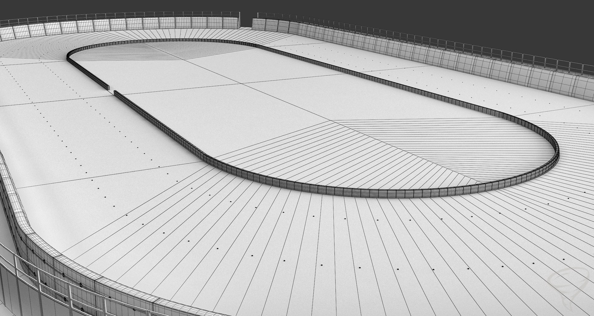 3d model speed skating rink