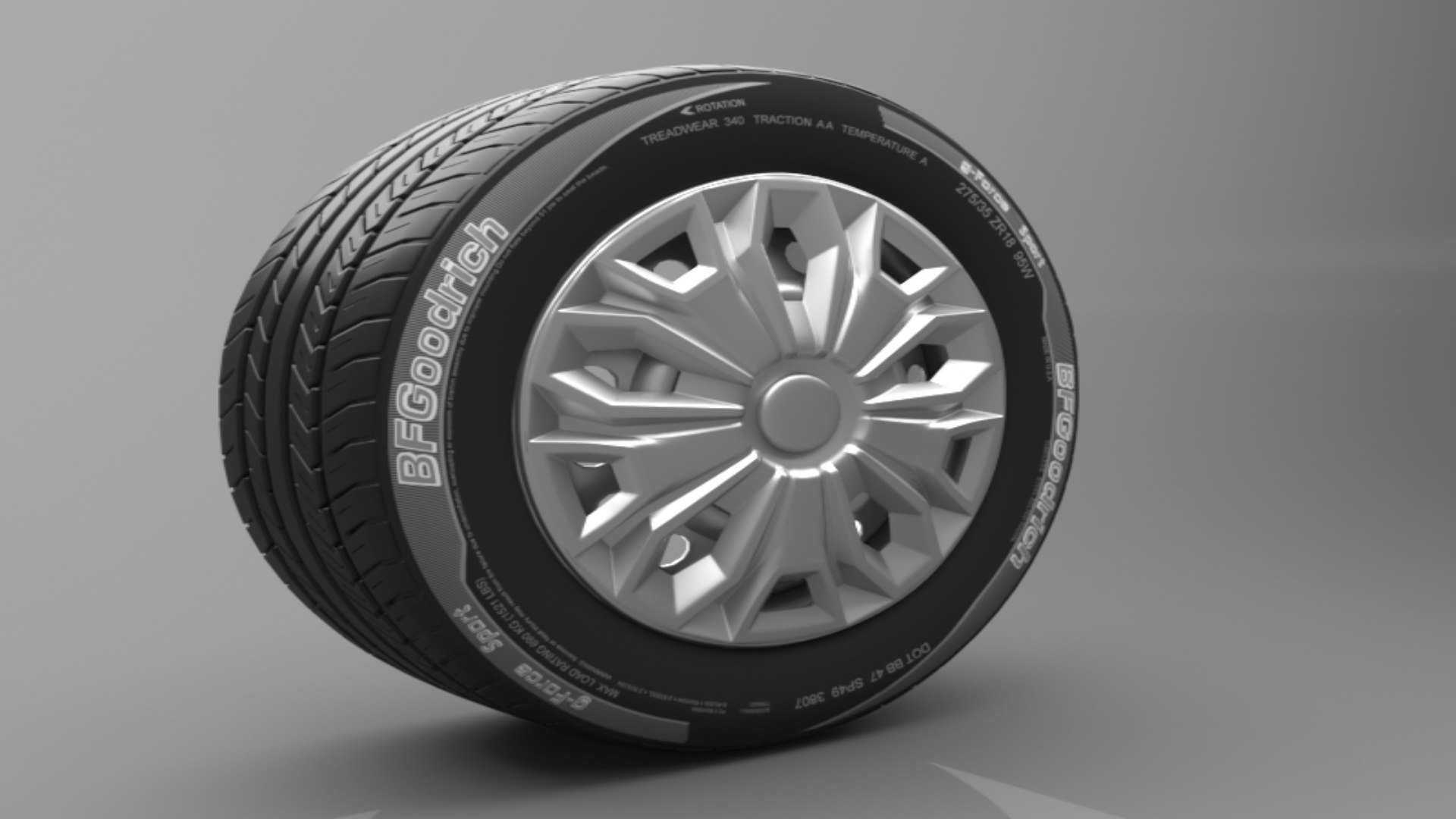 Realistic Transit Tire wheel 3D model - TurboSquid 1717430