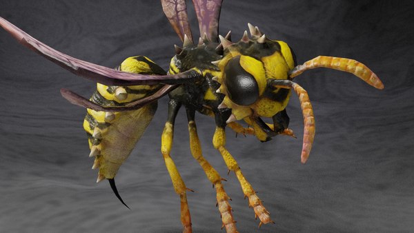 Wasp monster bat wings 3D model - TurboSquid 1660780