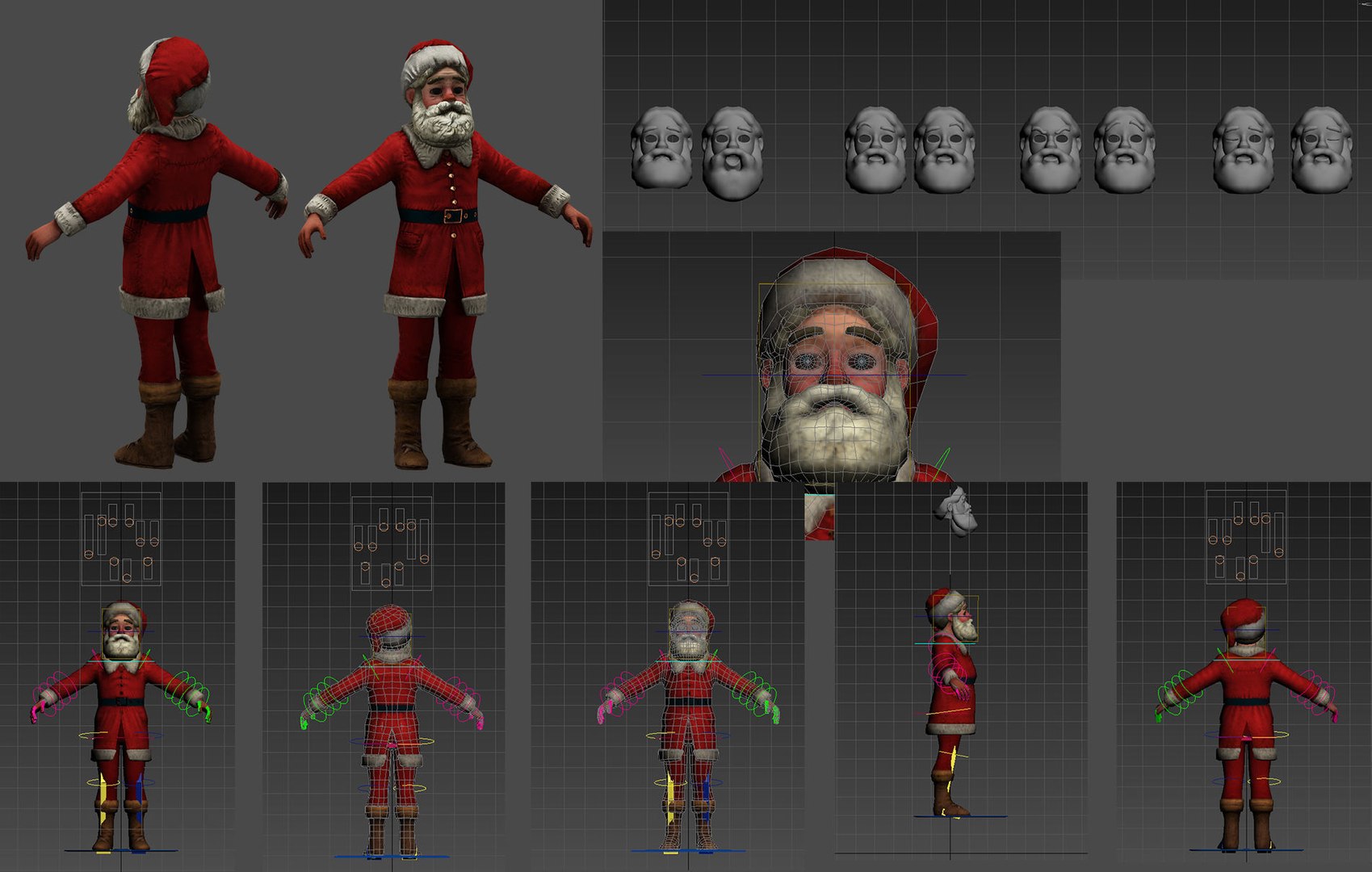 3D santa low-poly - TurboSquid 1461613