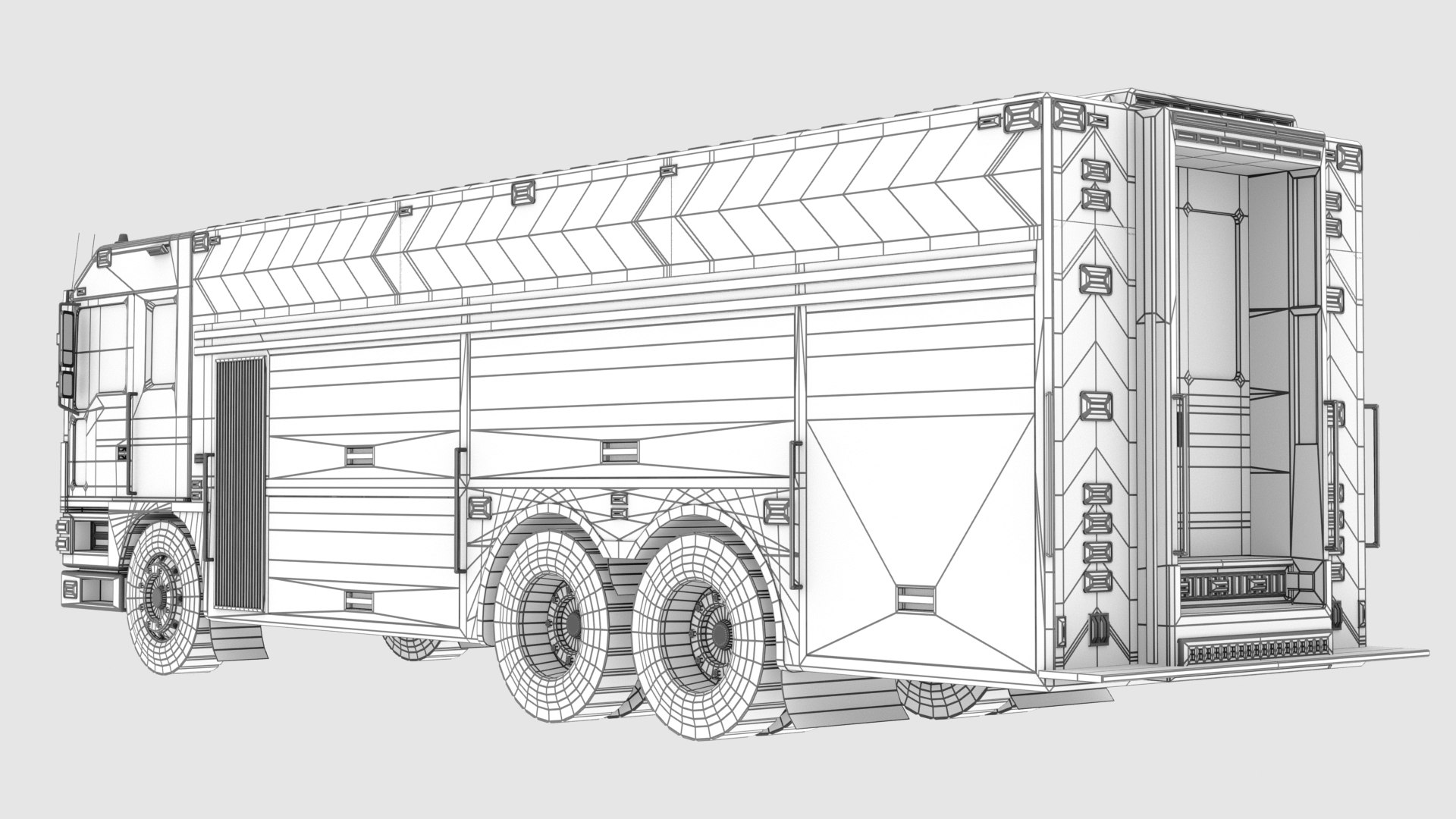 Fire Truck 6X6 Long Heavy Rescue Unit 3D Model - TurboSquid 1730488