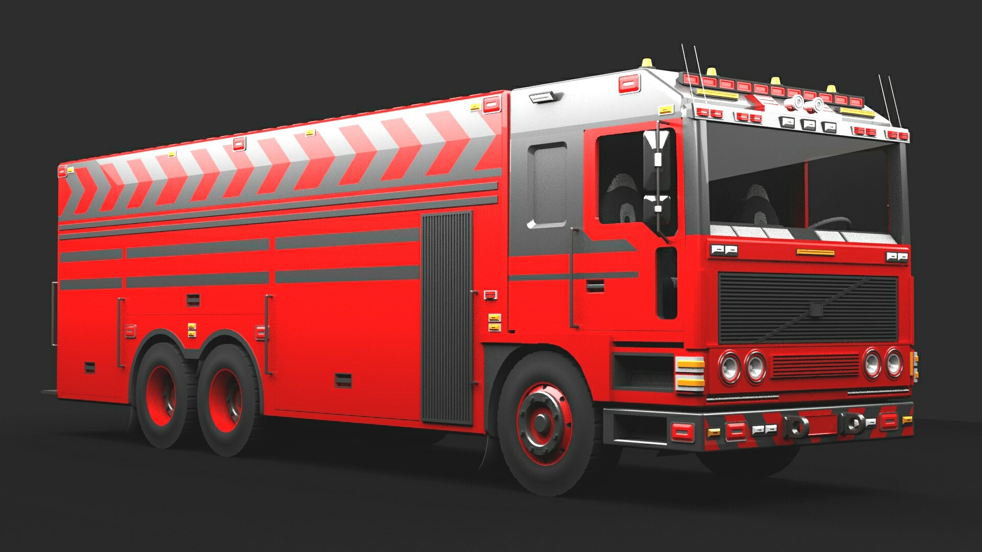 Fire Truck 6X6 Long Heavy Rescue Unit 3D Model - TurboSquid 1730488