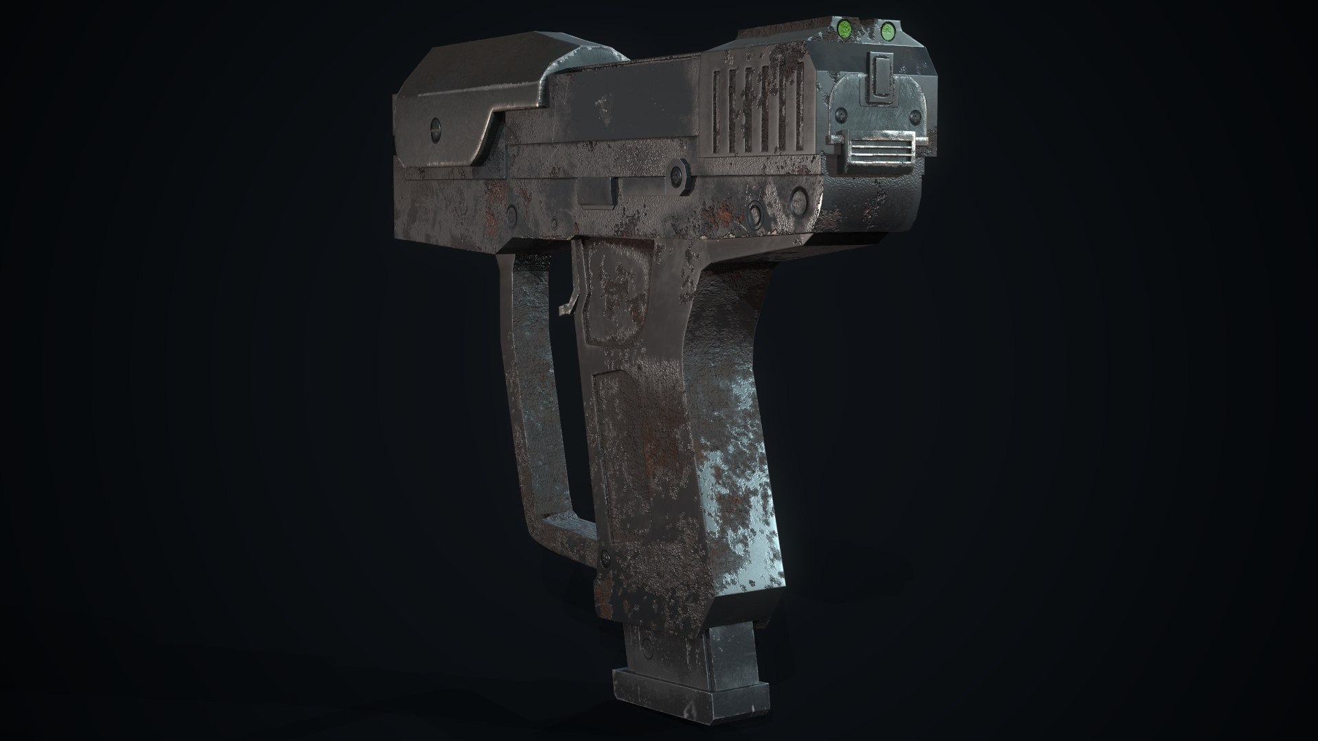 Sci Fi Gun Pistol 3D Model - TurboSquid 1614766