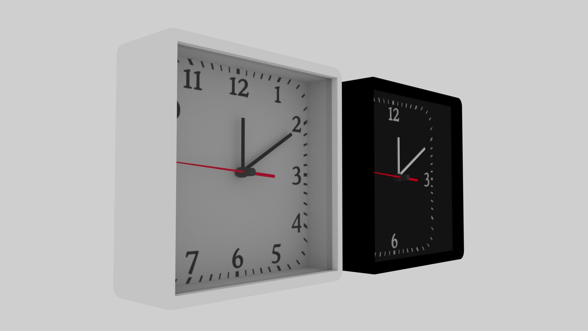 Square Clock Model - TurboSquid 2042334