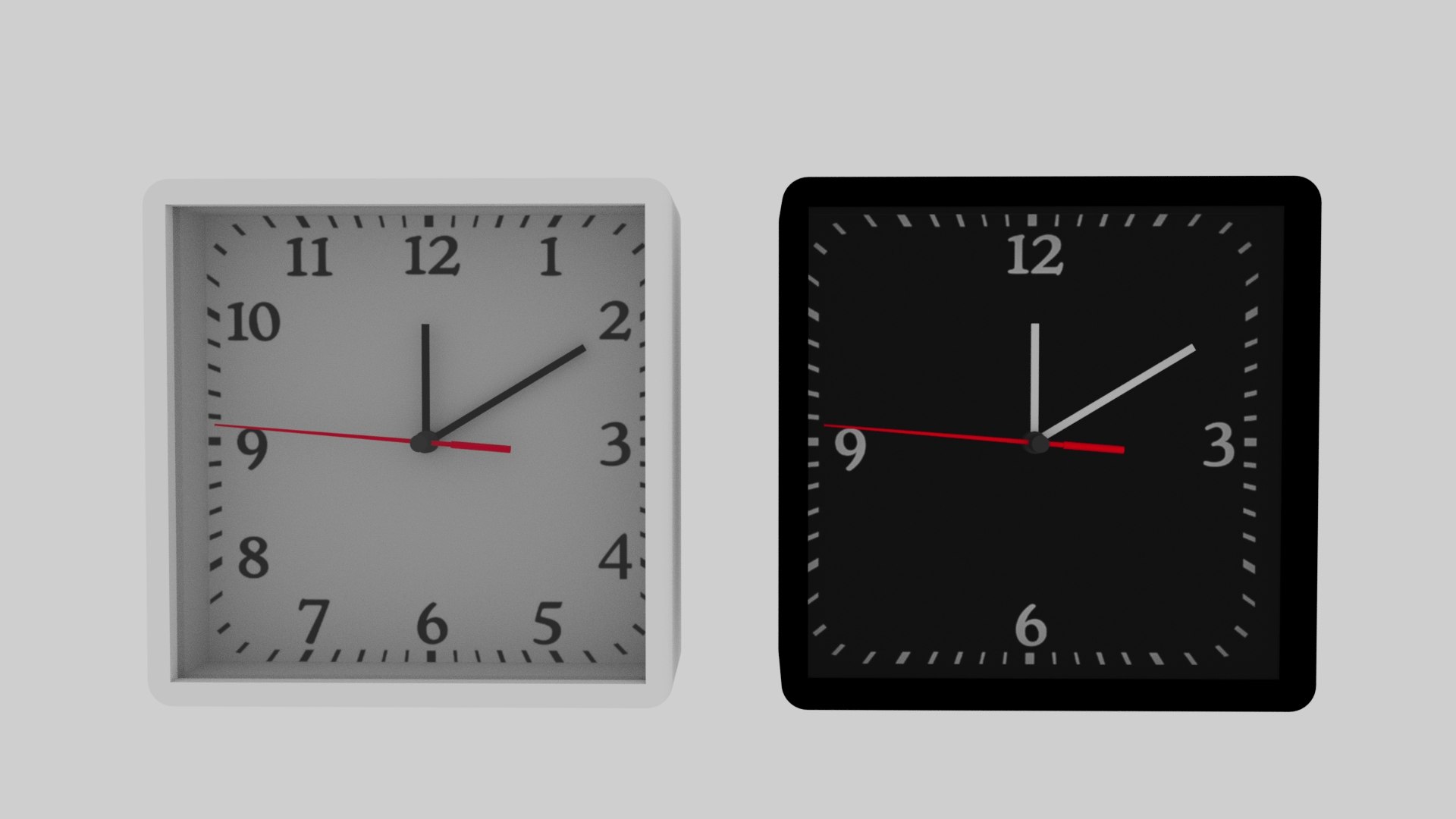 Square Clock Model - TurboSquid 2042334