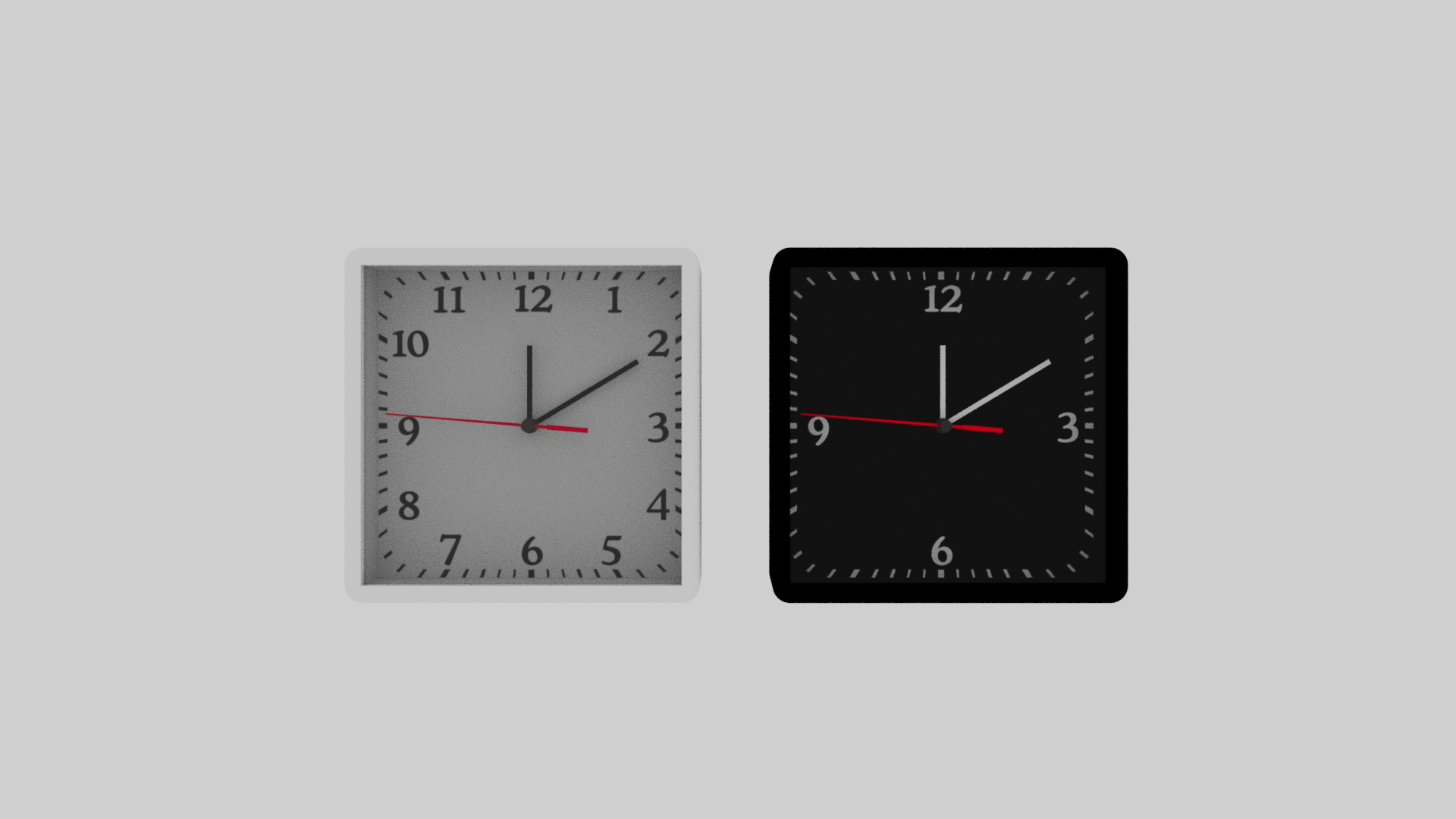 Square Clock Model - TurboSquid 2042334
