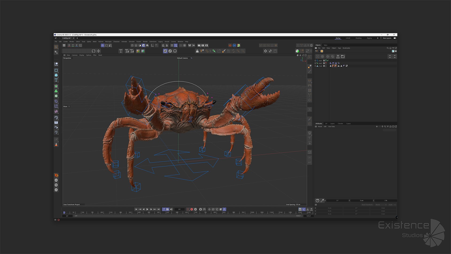 Royal Crab - King Sebastian - Low Poly Realistic 3D Model - Rigged ...