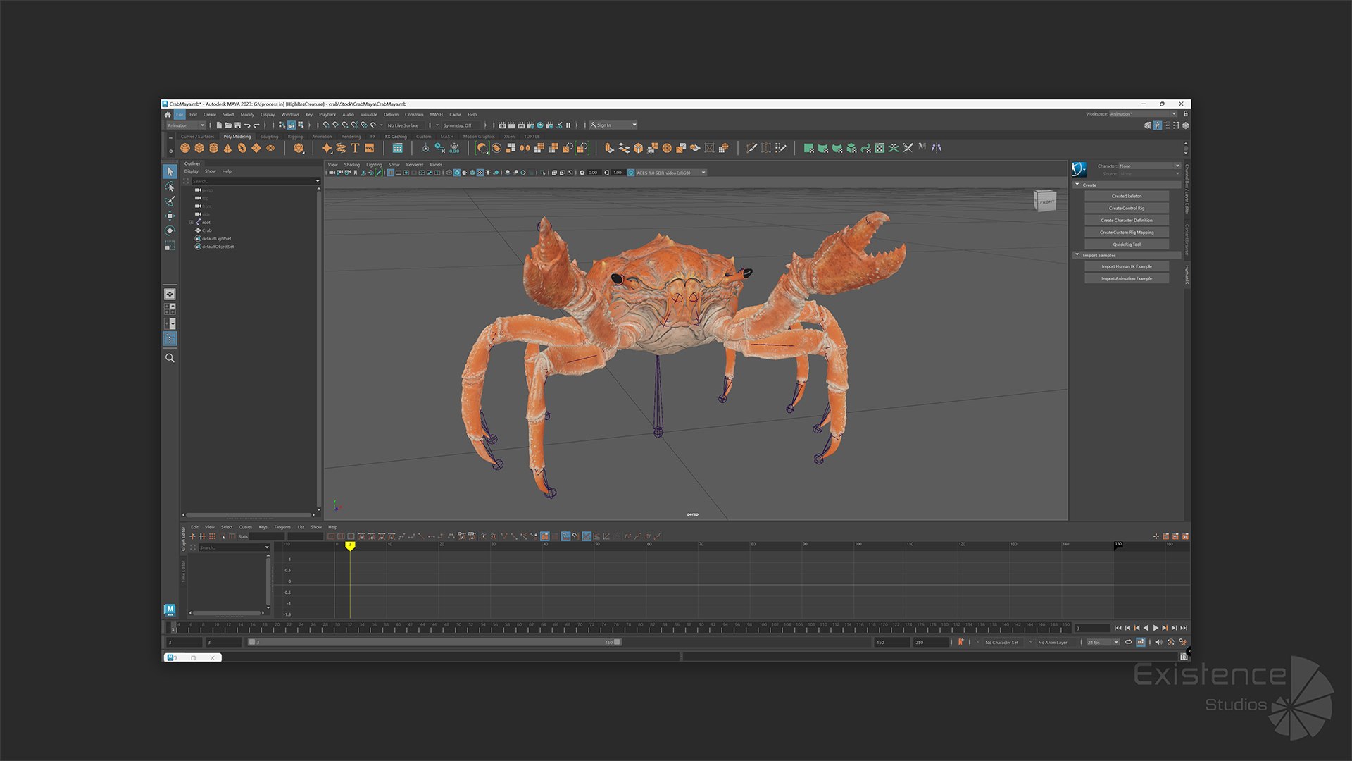 Royal Crab - King Sebastian - Low Poly Realistic 3D Model - Rigged ...