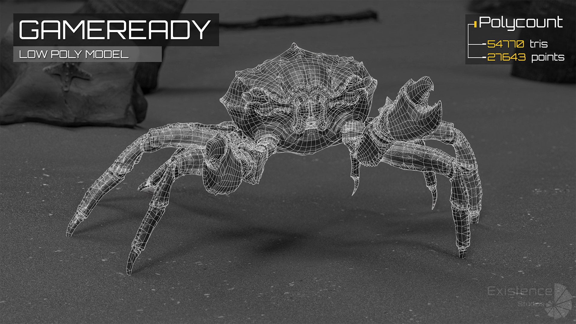 Royal Crab - King Sebastian - Low Poly Realistic 3D Model - Rigged ...