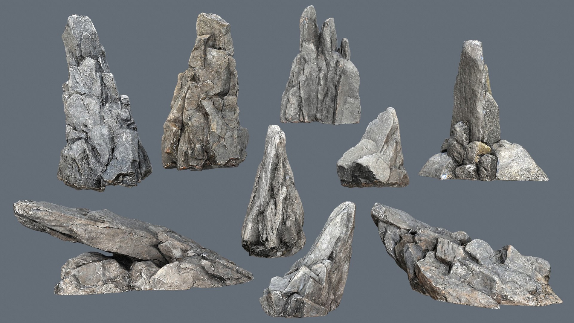 3D Cliff Rocks Model - TurboSquid 2202377