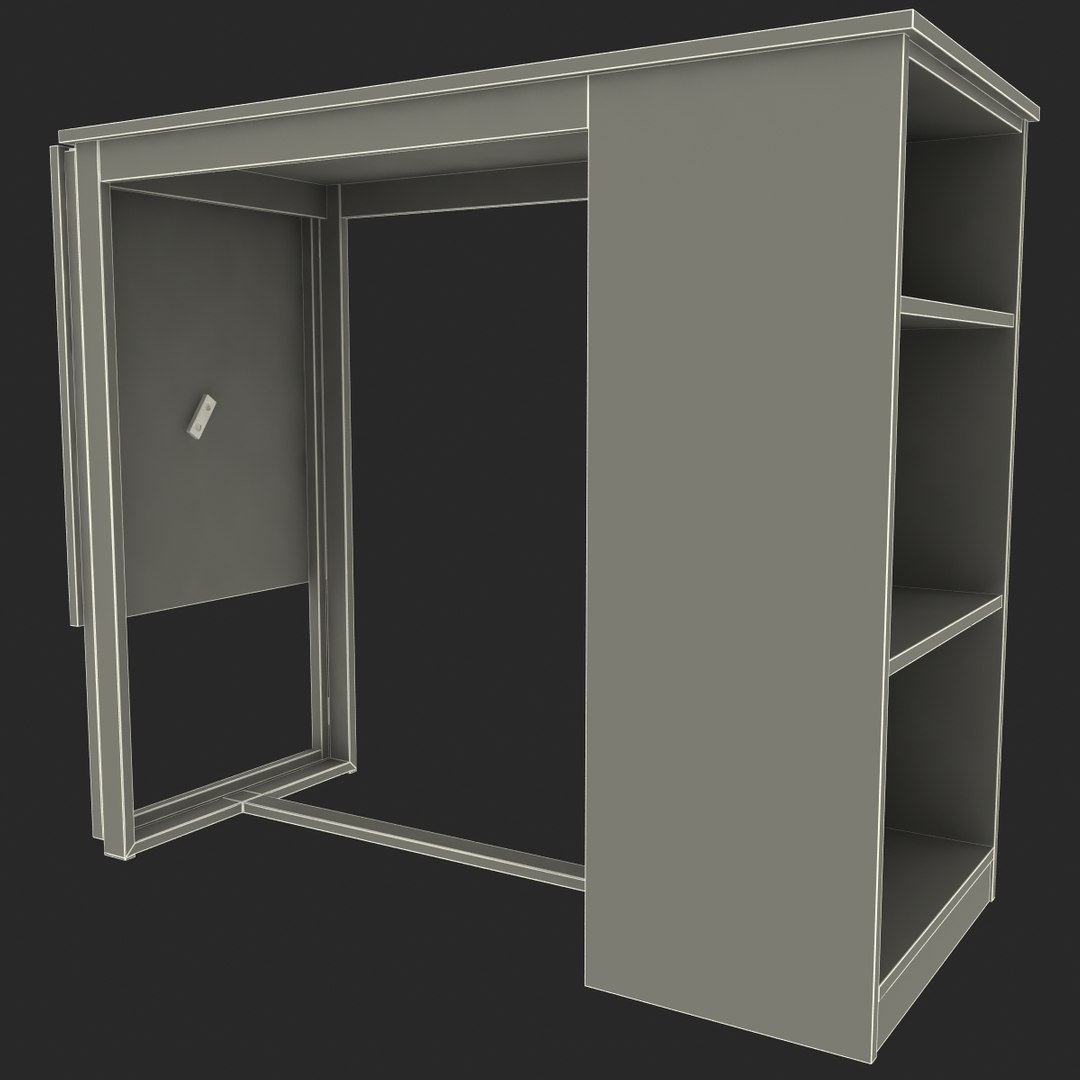 3d model standing craft desk