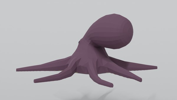 Octopus cartoon 3D model - TurboSquid 1663551