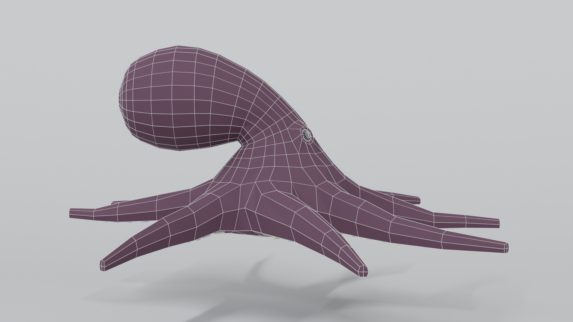 Octopus cartoon 3D model - TurboSquid 1663551