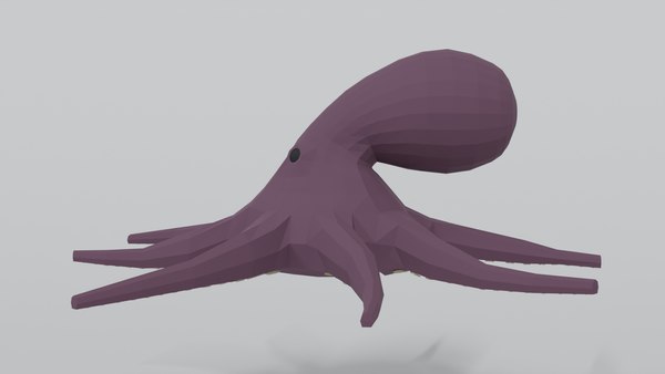 Octopus cartoon 3D model - TurboSquid 1663551
