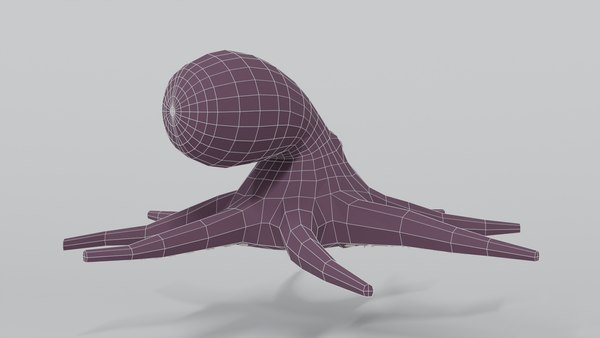 Octopus cartoon 3D model - TurboSquid 1663551
