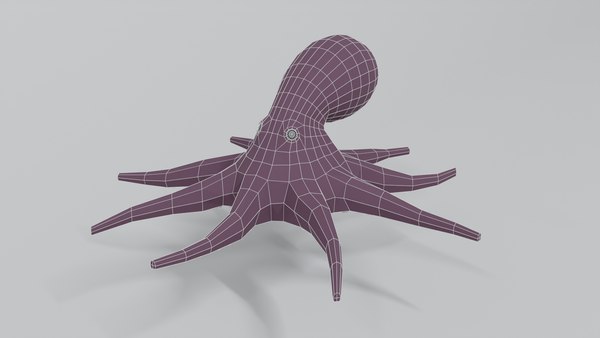 Octopus cartoon 3D model - TurboSquid 1663551