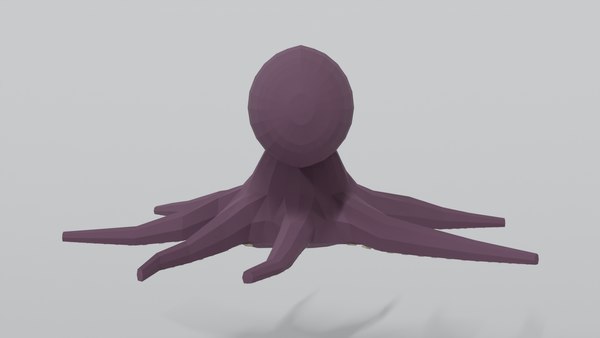 Octopus cartoon 3D model - TurboSquid 1663551