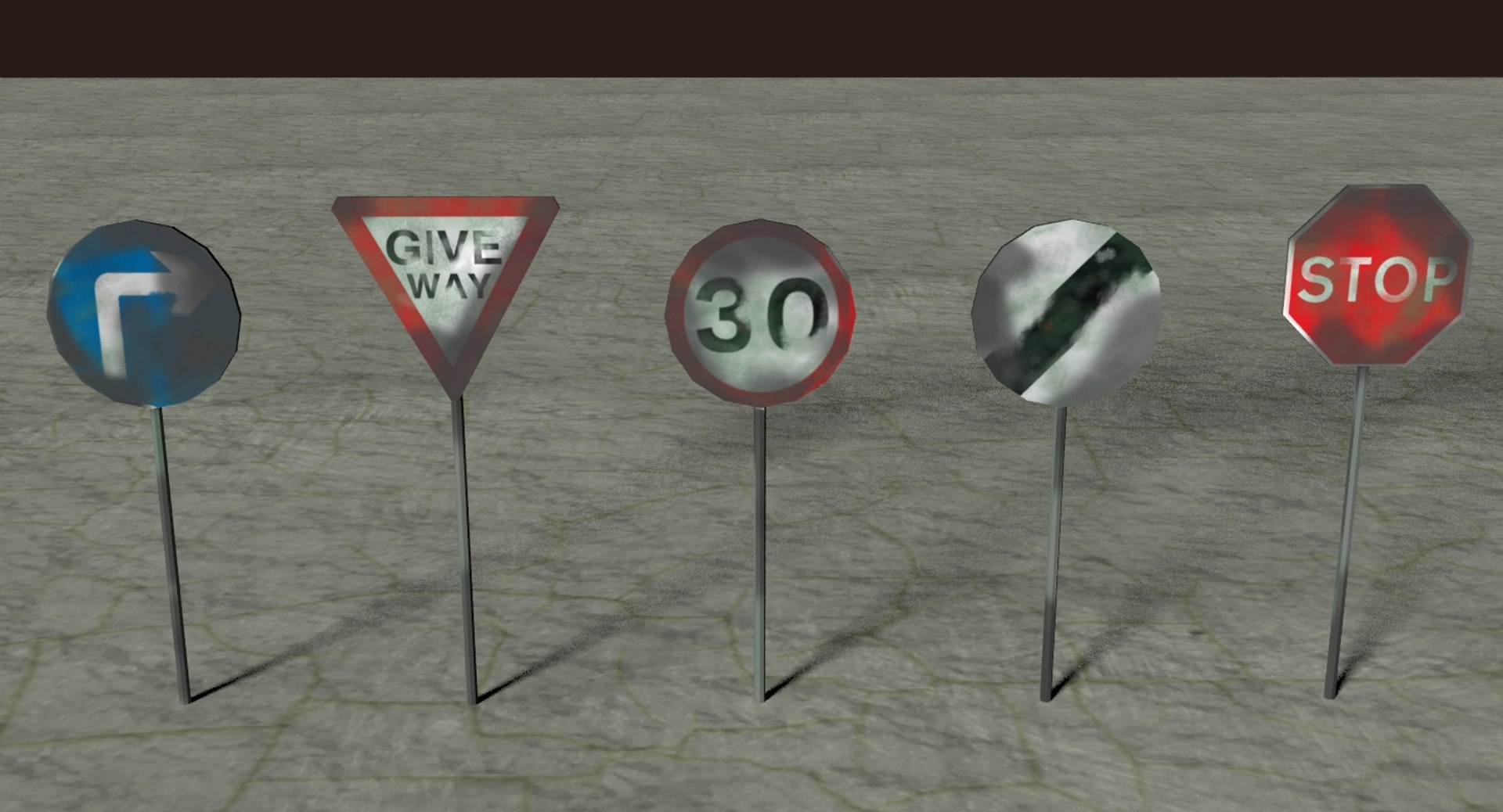 Road Signs 3d 3ds