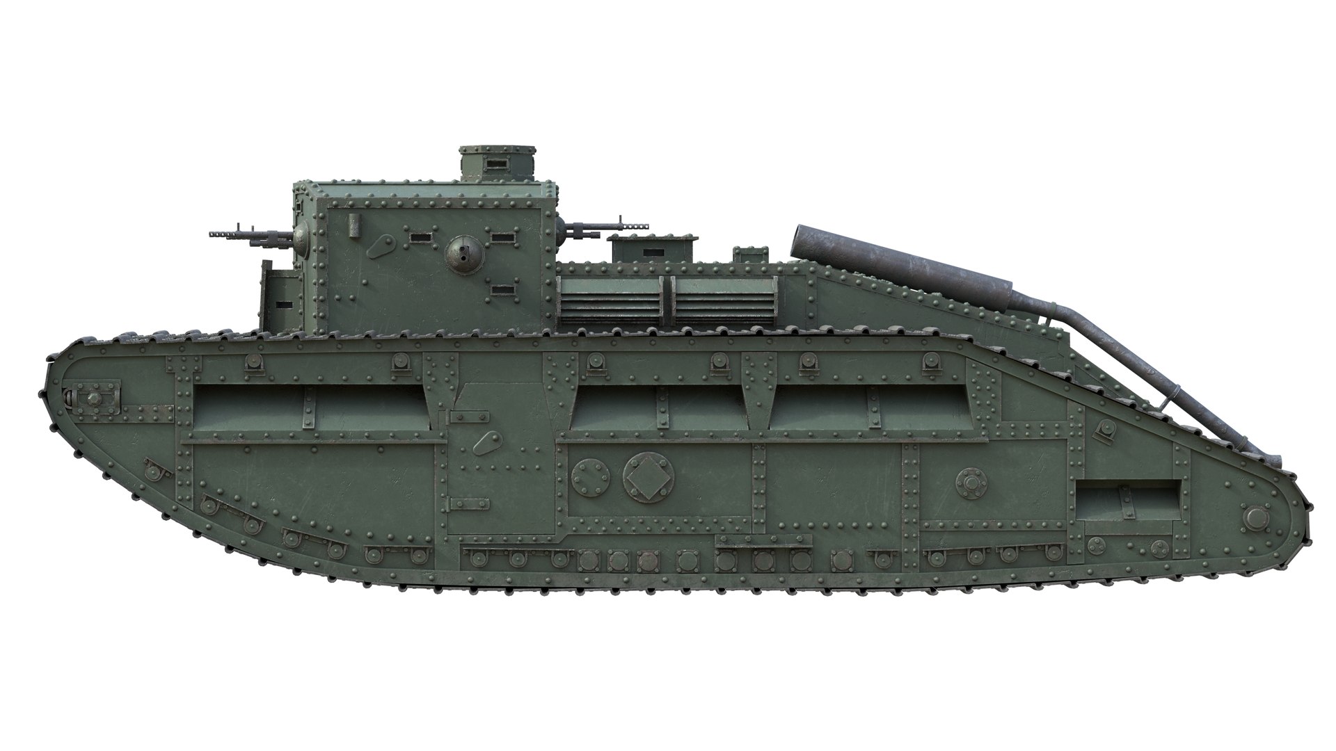 3D Model Medium Mark C Medium Tank - TurboSquid 2353142