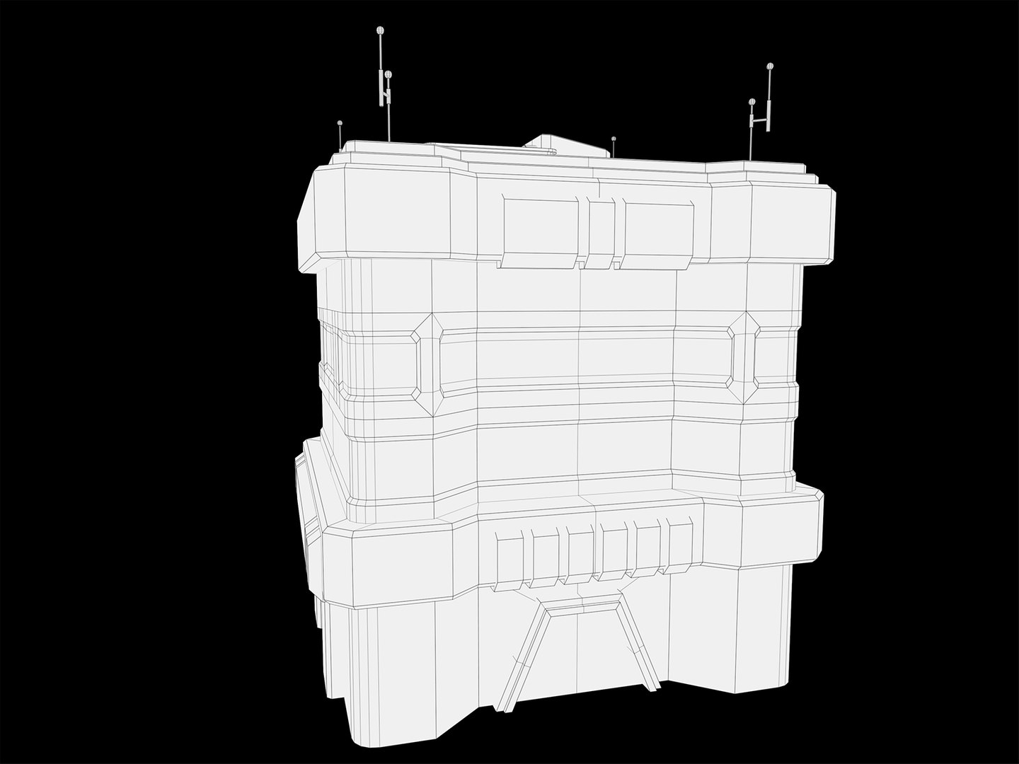 3D Scifi Modular Building - TurboSquid 1408298