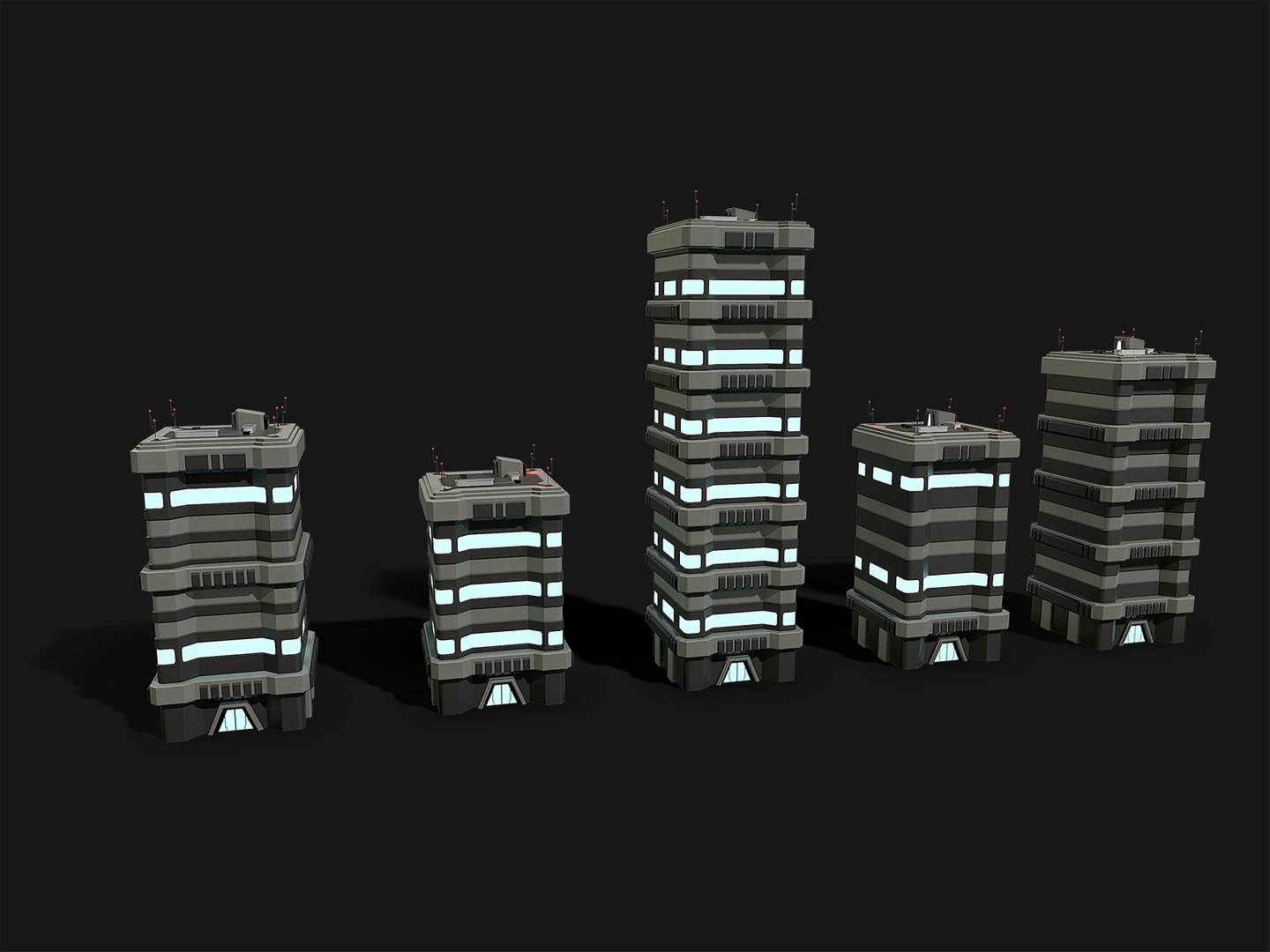 3D Scifi Modular Building - TurboSquid 1408298