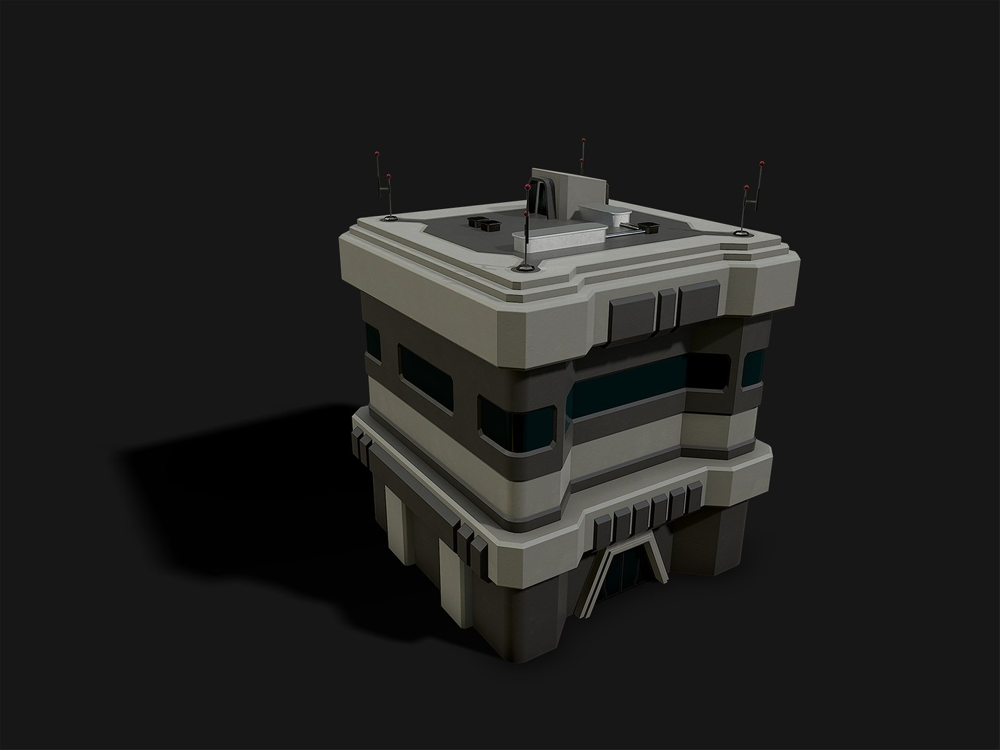 3D Scifi Modular Building - TurboSquid 1408298