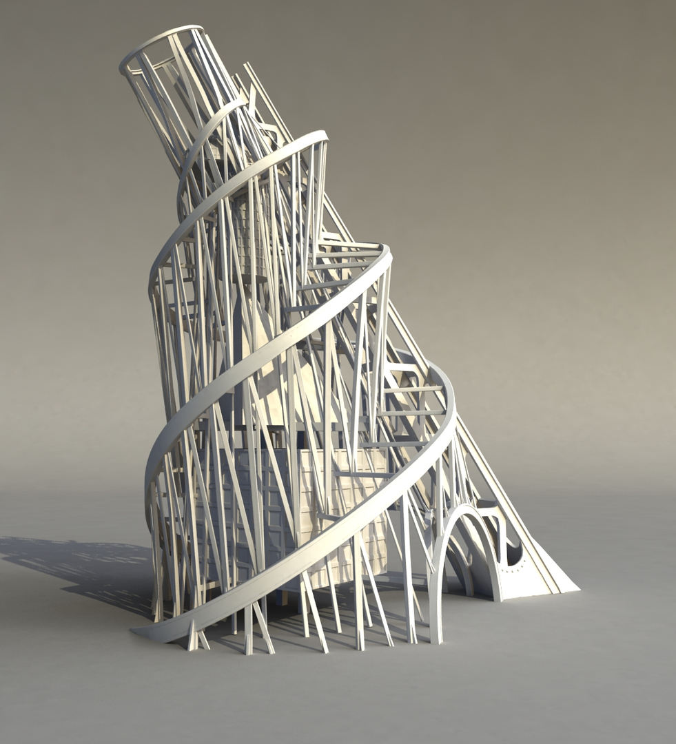 monument tower tatlin s 3d model
