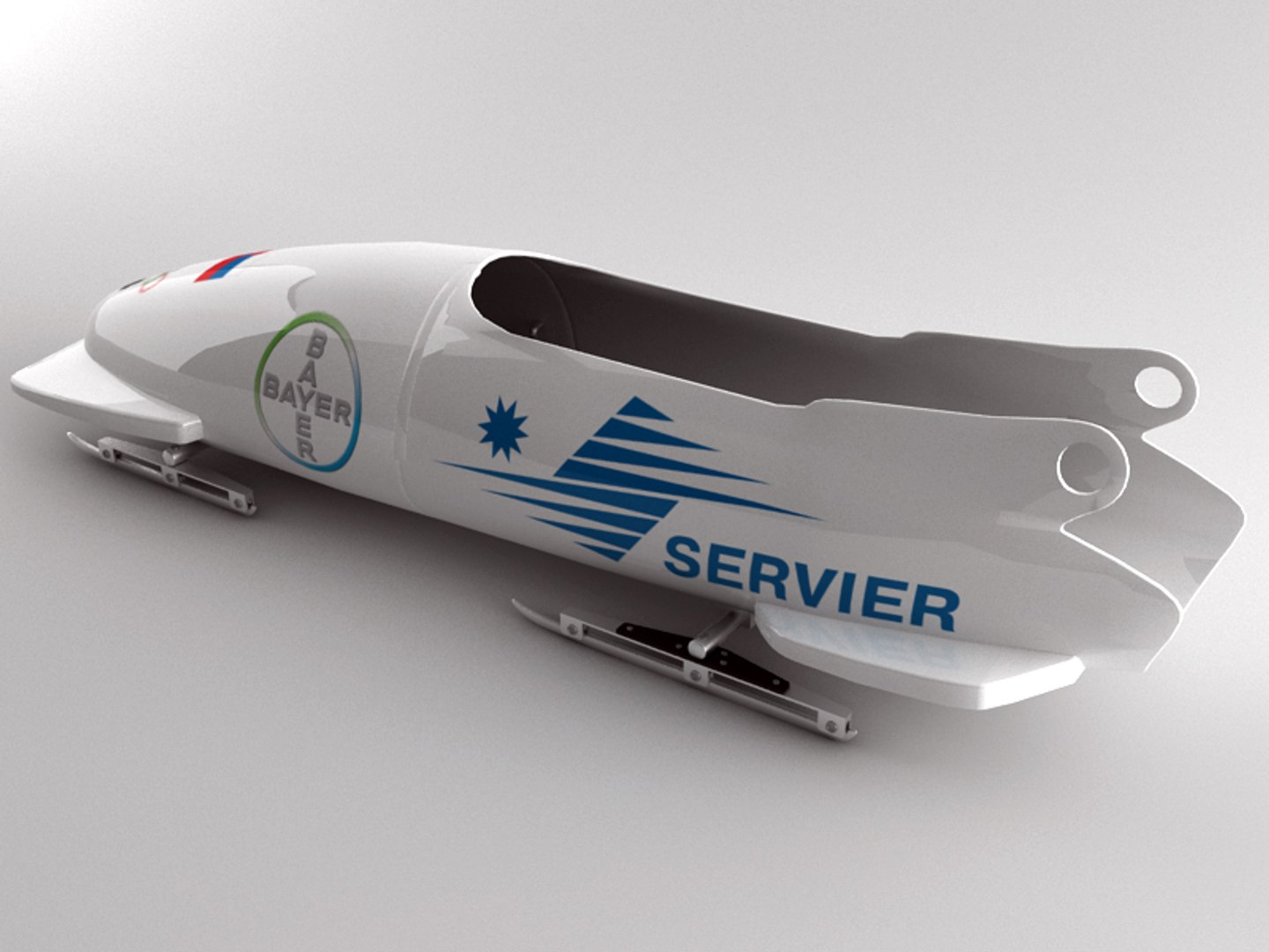 Bobsleigh Sled - Slovakia 3d Fbx
