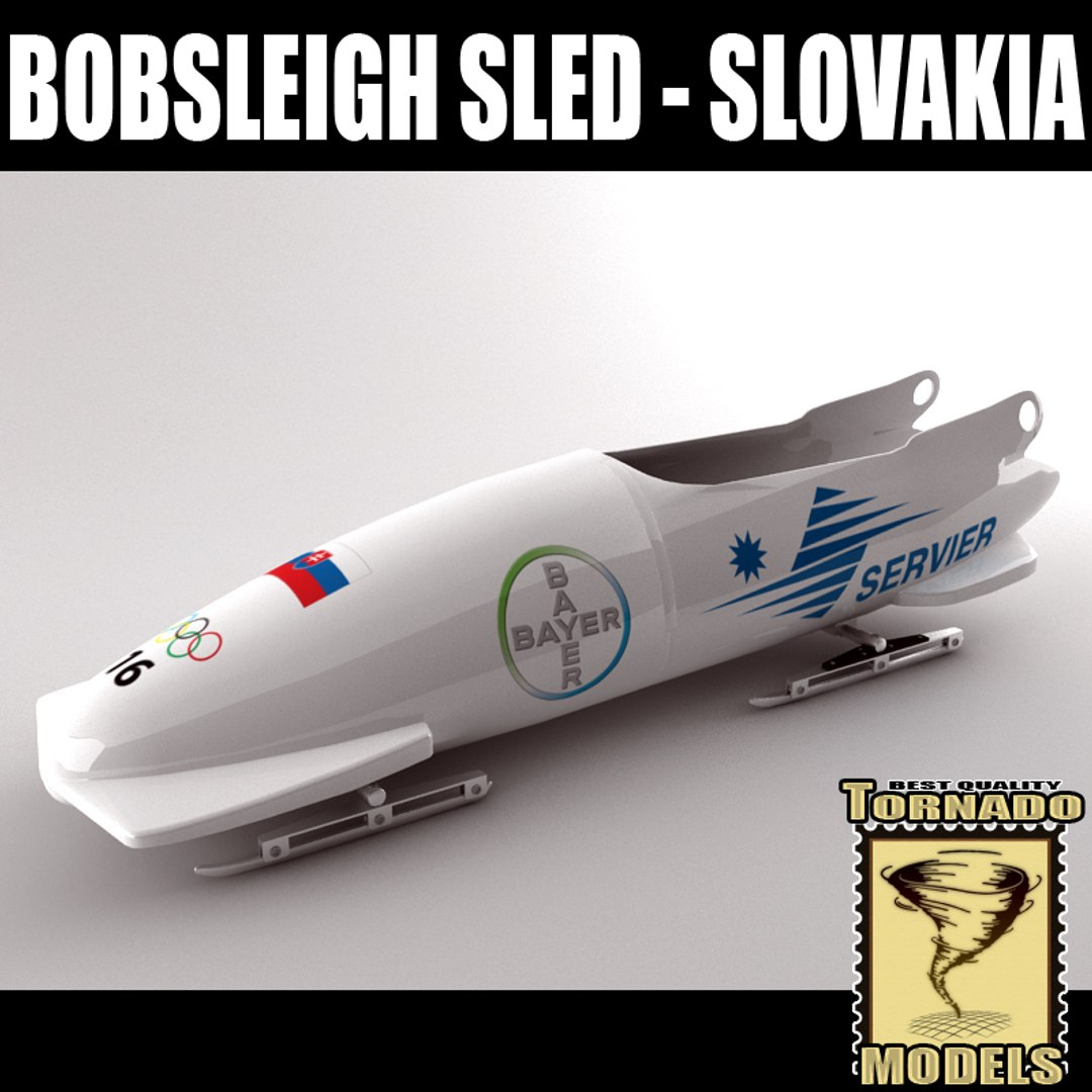 Bobsleigh Sled - Slovakia 3d Fbx